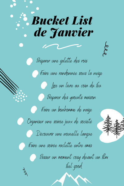 La Bucket List du mois de Janvier - Club'